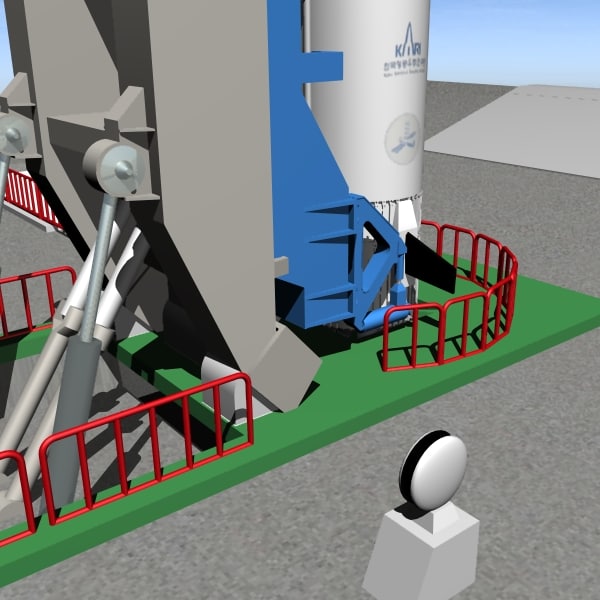 south korean naro launch pad 3d model