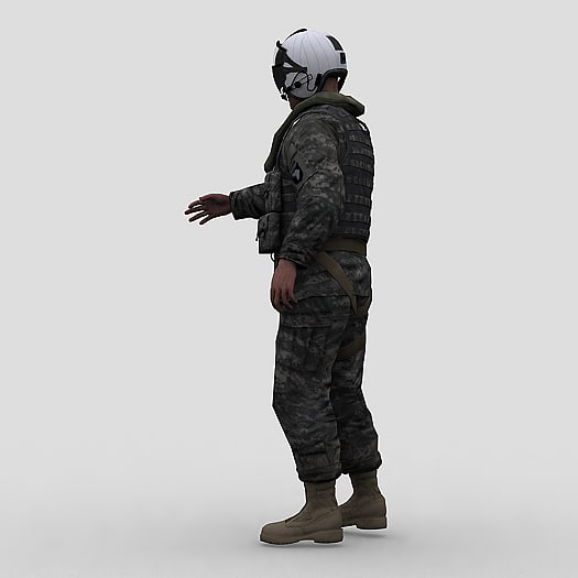 3d army helicopter pilot model
