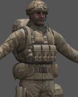 3d human military soldier model