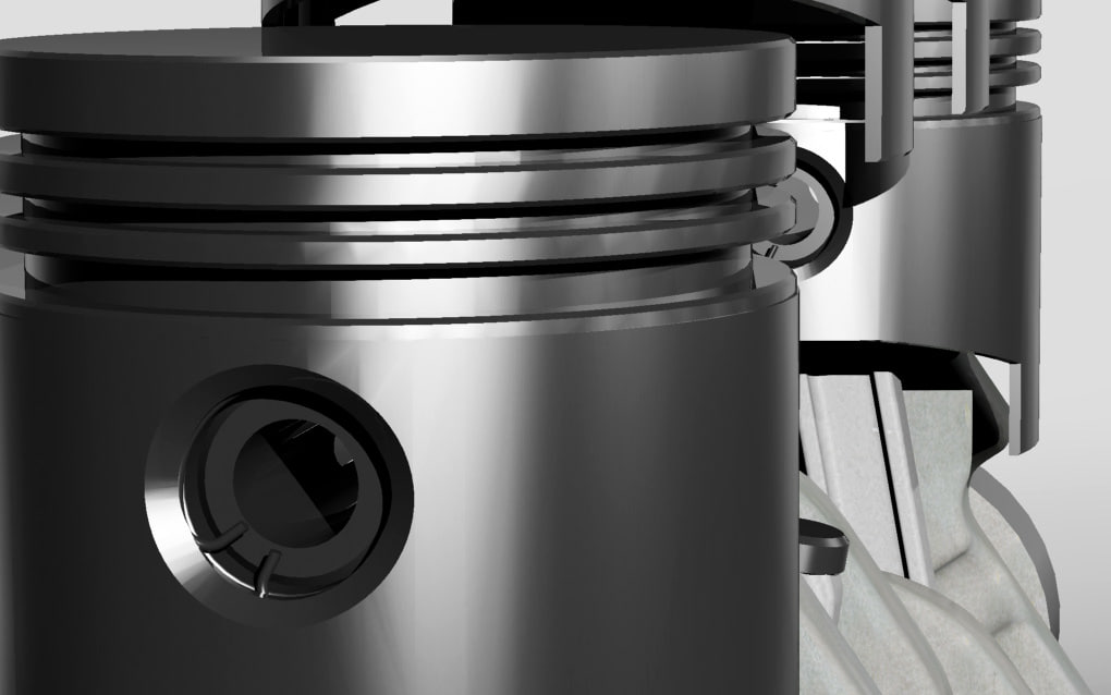 4-cylinder engine cylinder 3d model