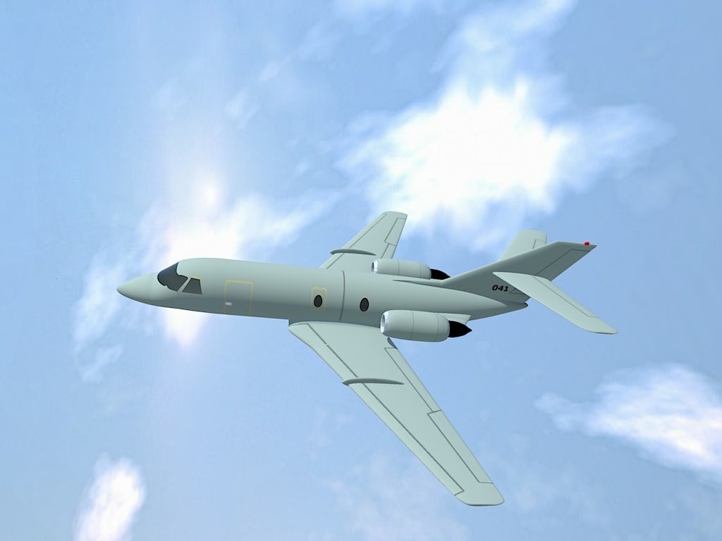 dassault falcon 200 3d model