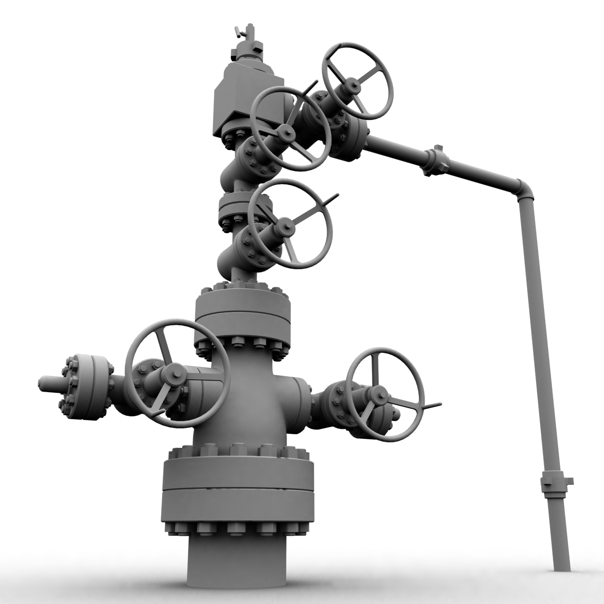oilfield oil wellhead 3d 3ds