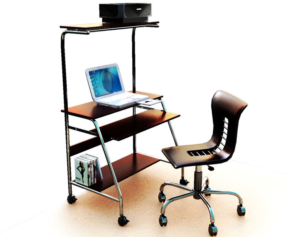 3d computer table set 15