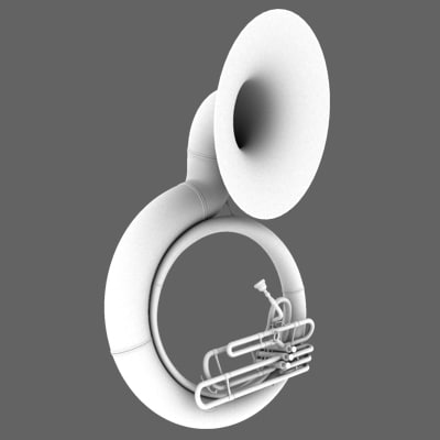 tuba tube brass 3d obj