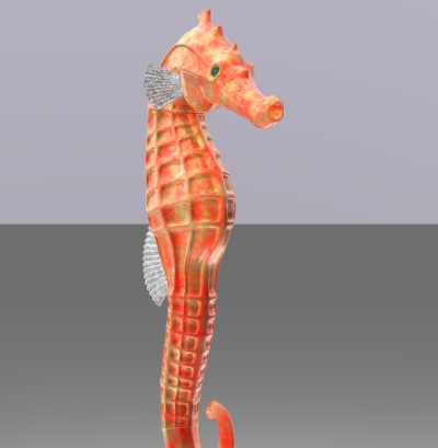 maya transparent seahorse