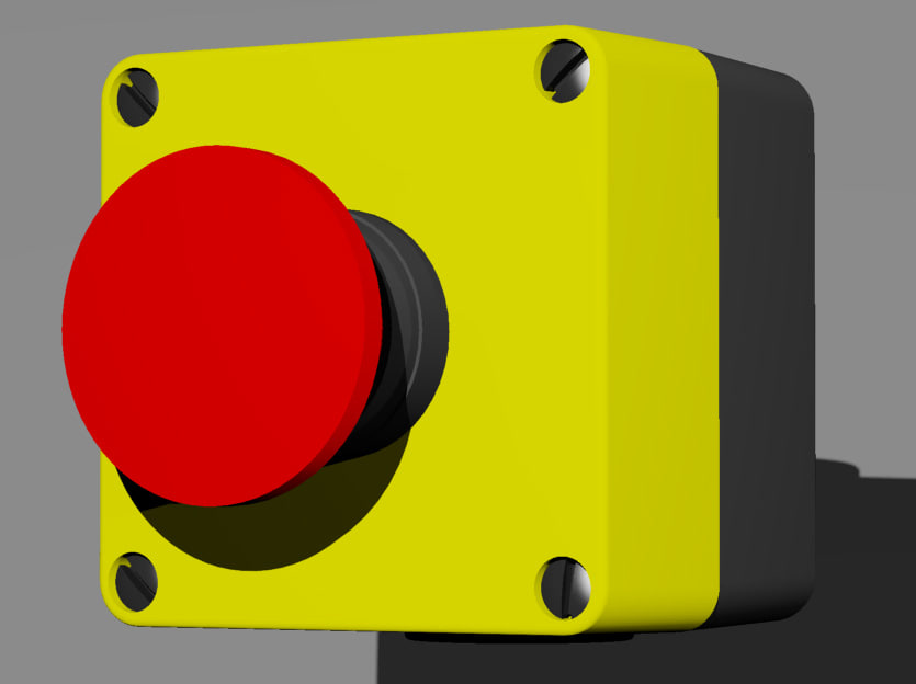 3d emergency stop model