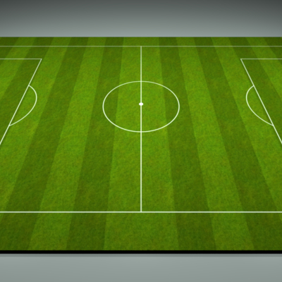 professional soccer field obj