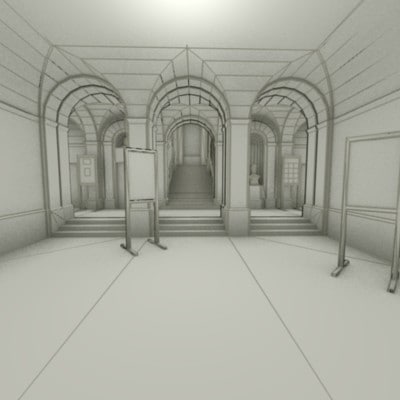 3d interior school model