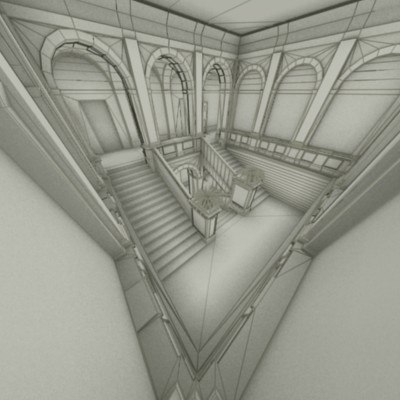 3d interior school model