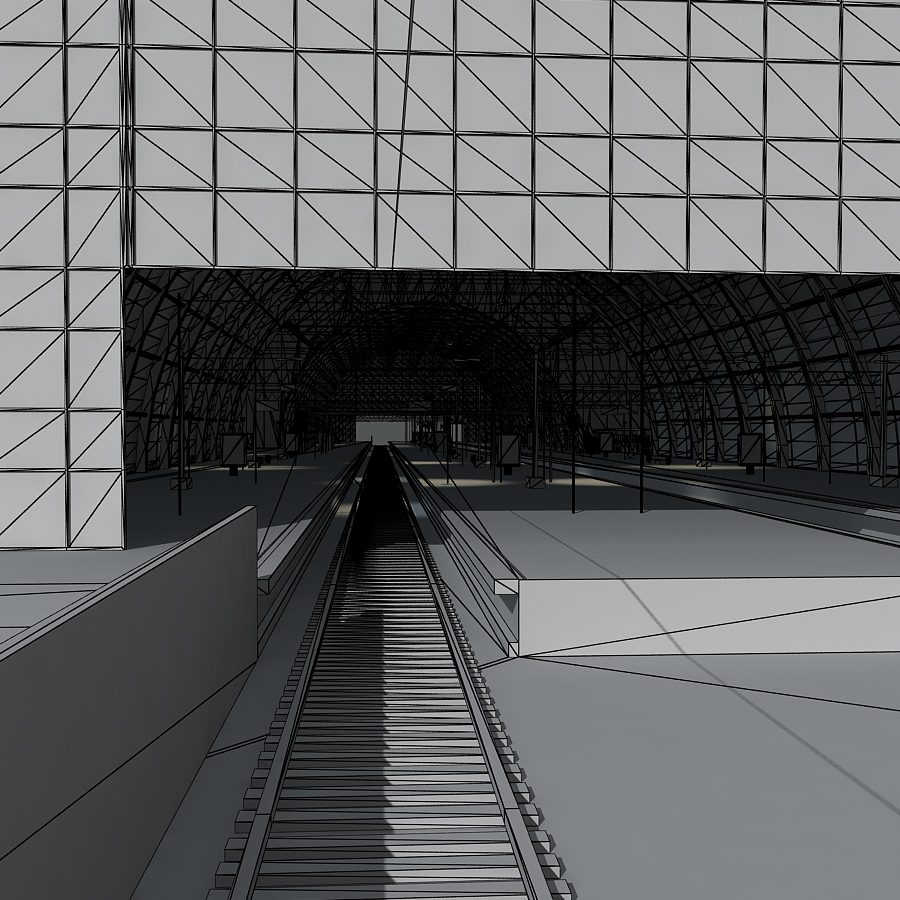 train station 3d model