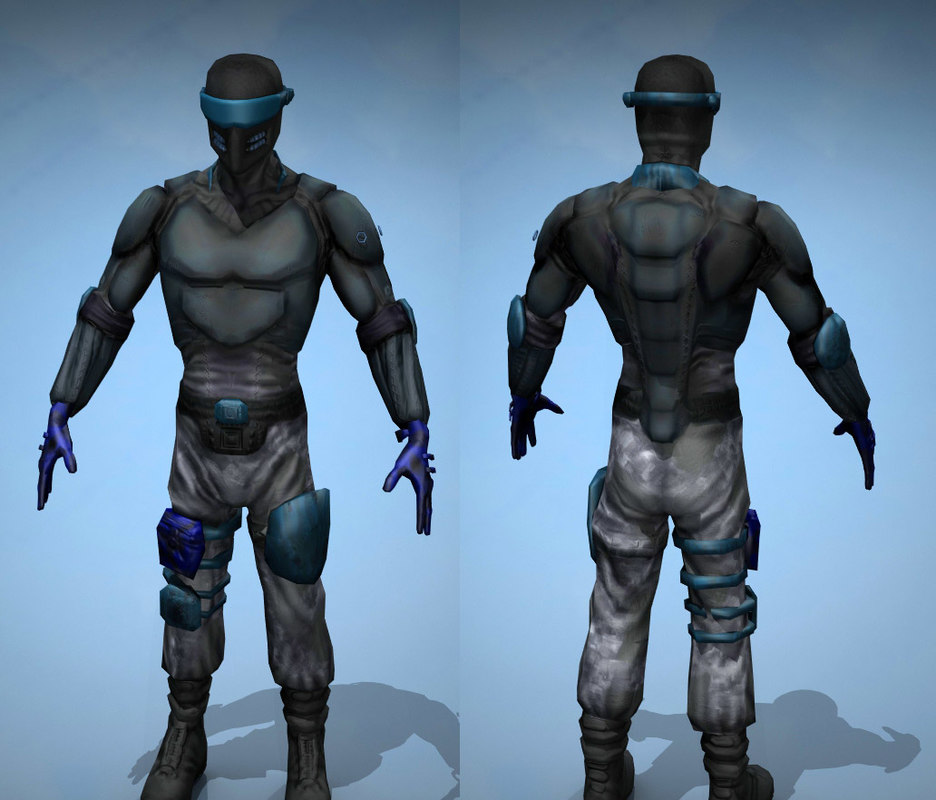 normal mapped soldier 3d model