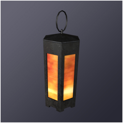 medieval candle lantern horn 3ds
