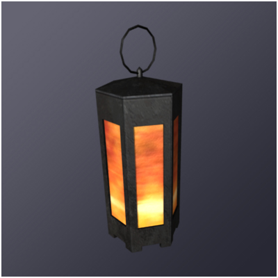 medieval candle lantern horn 3ds
