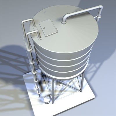 3d model roof water tank 03