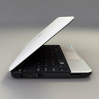 dell inspiron mini notebook 3d model