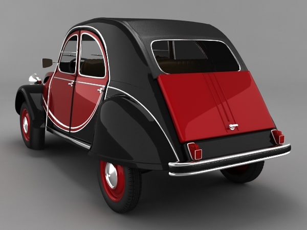 citroen 2cv 3d model