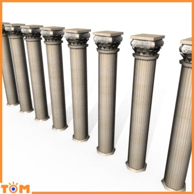 blender low-poly column