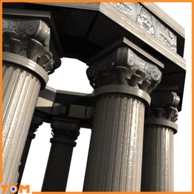 blender low-poly column