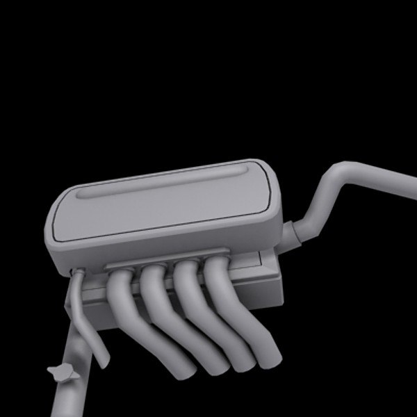 free car engine 3d model