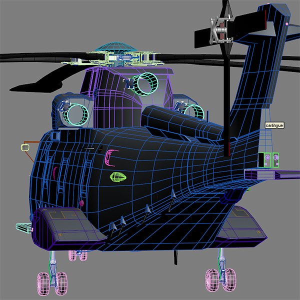 3d merlin eh101 helicopter model