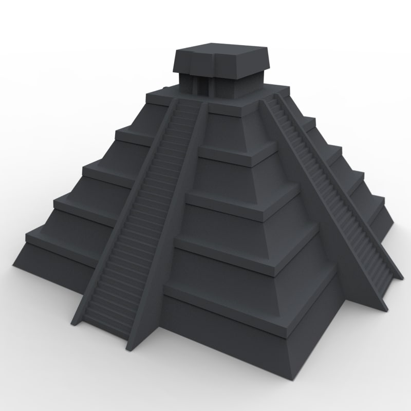 3d model mayan temple