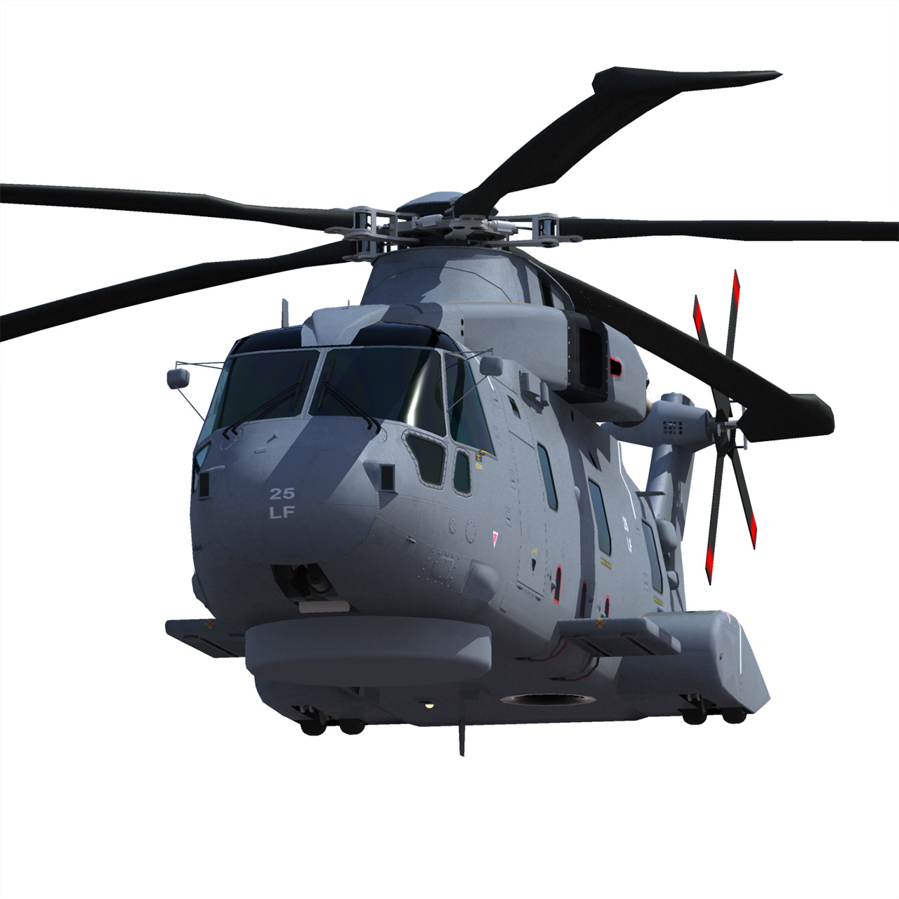 3d merlin eh101 helicopter model