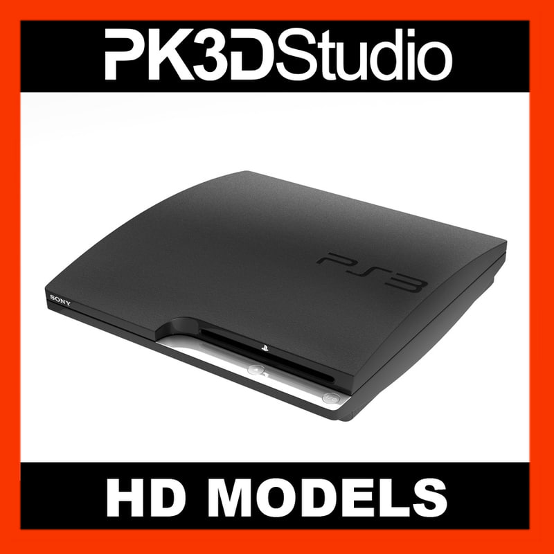 3d new sony ps3 slim model