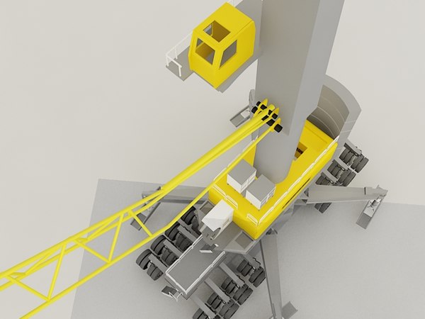 3d model liebherr harbour crane