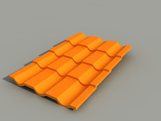free roof tile rooftile 3d model