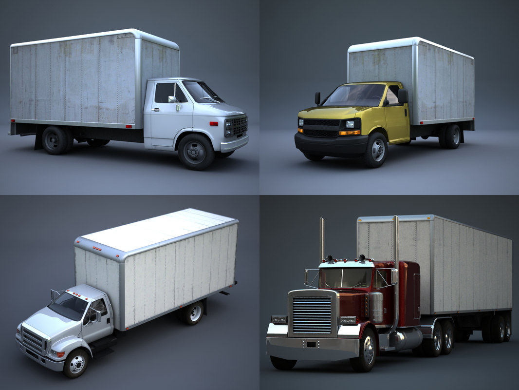 3d transport vehicle delivery truck model