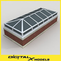 roof rooftop skylight 3d 3ds