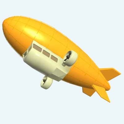 3d zeppelin airship model