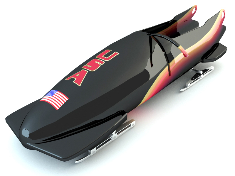 3d model bobsleigh sled