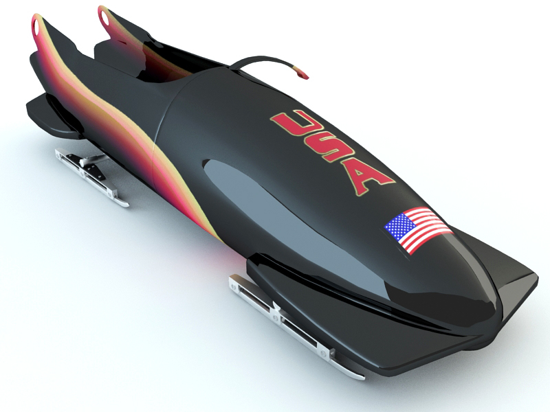 3d model bobsleigh sled