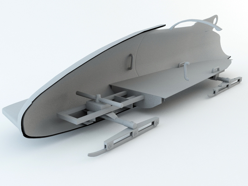 3d model bobsleigh sled