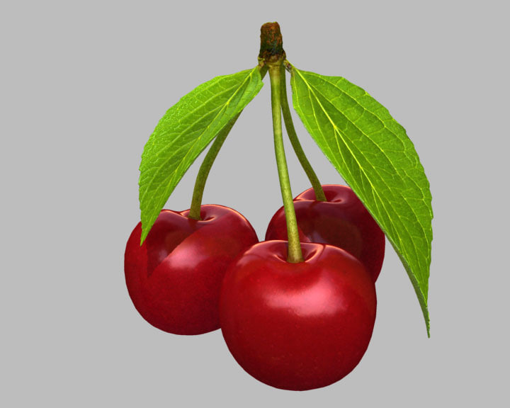 3d photo realistic cherry