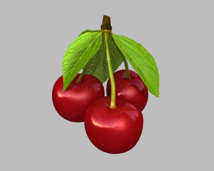 3d photo realistic cherry