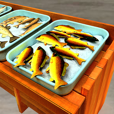 3ds market fish stall