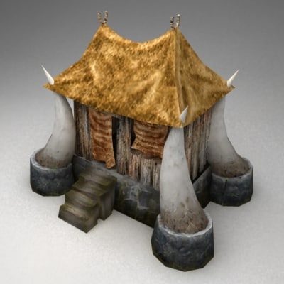 barbaric hut 3d model