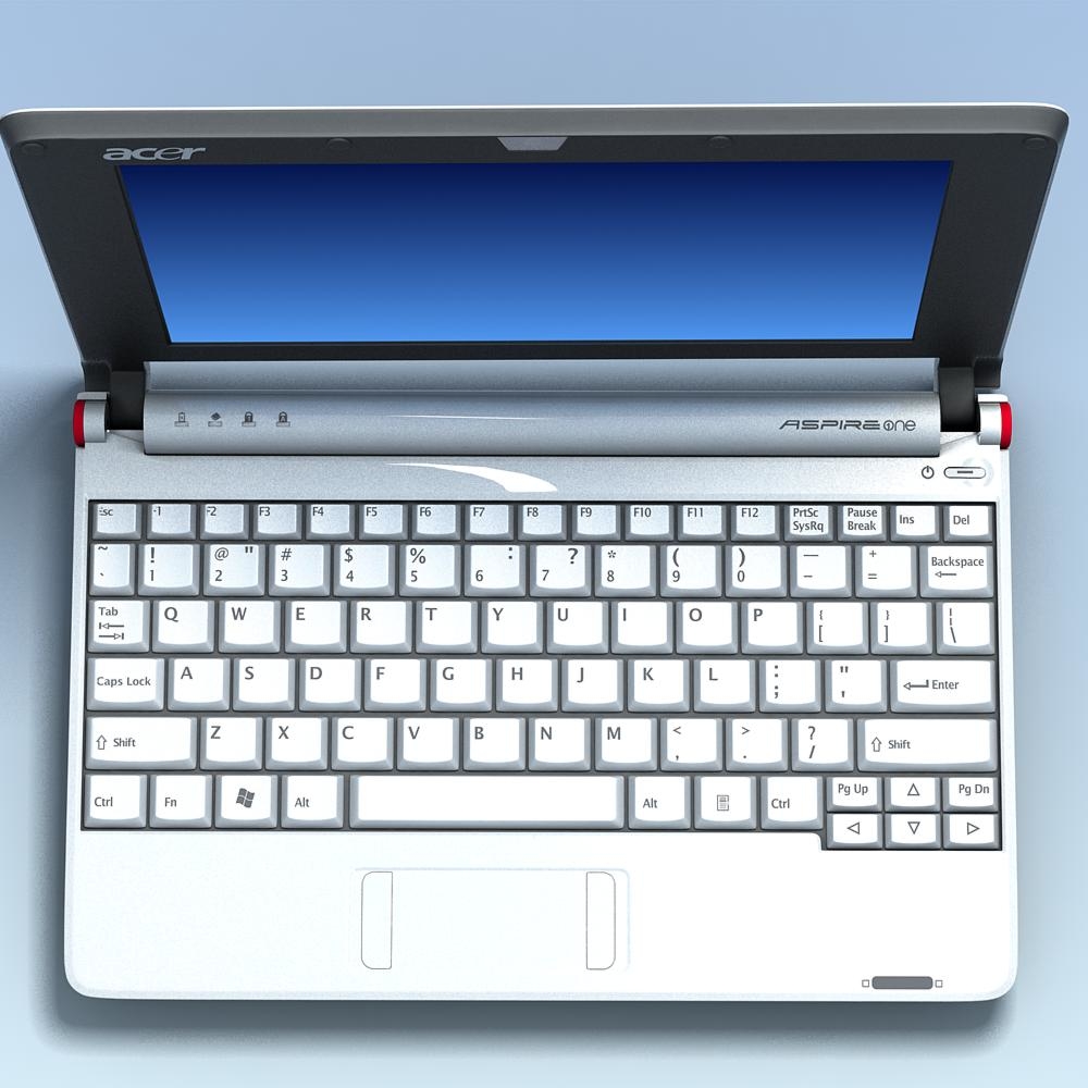 3d model notebook acer aspire aoa150