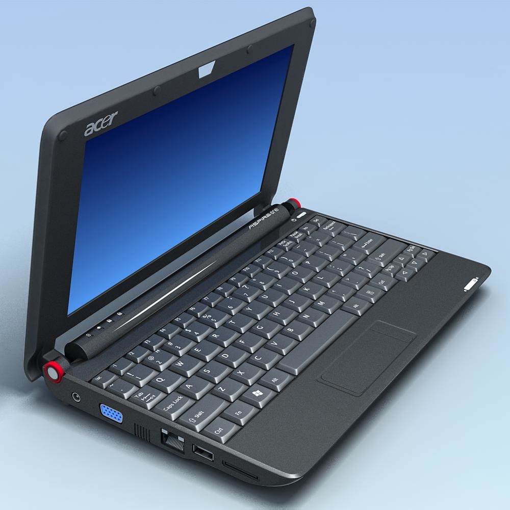 3d model notebook acer aspire aoa150