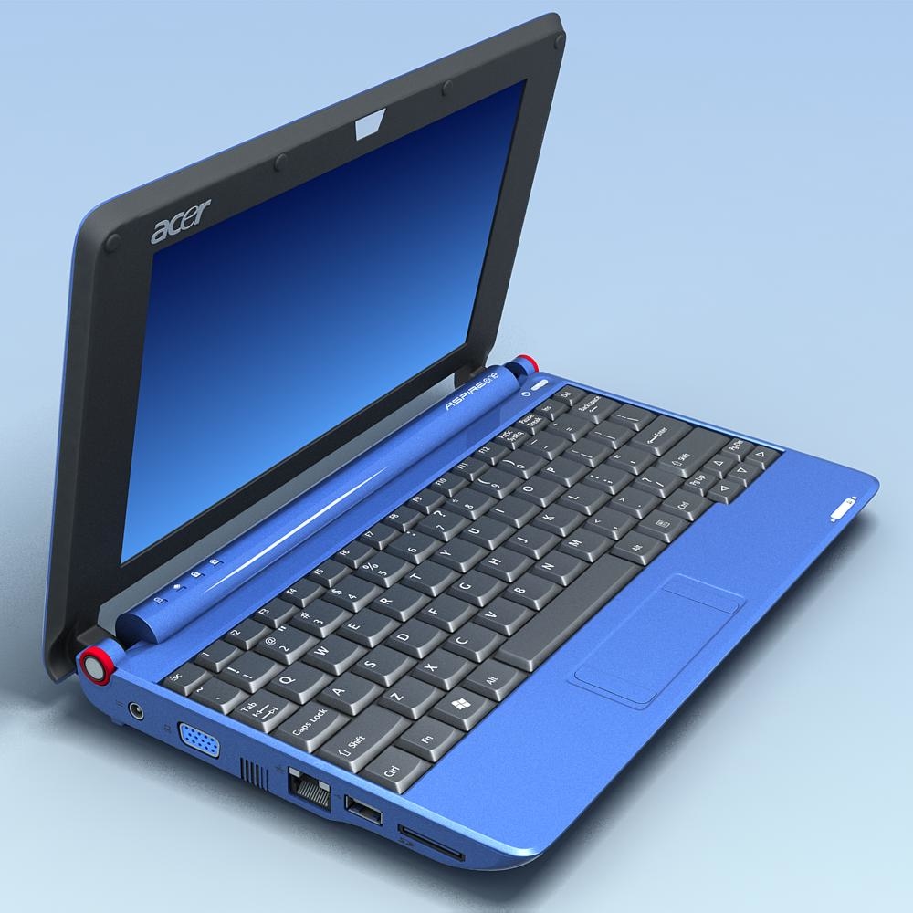 3d model notebook acer aspire aoa150