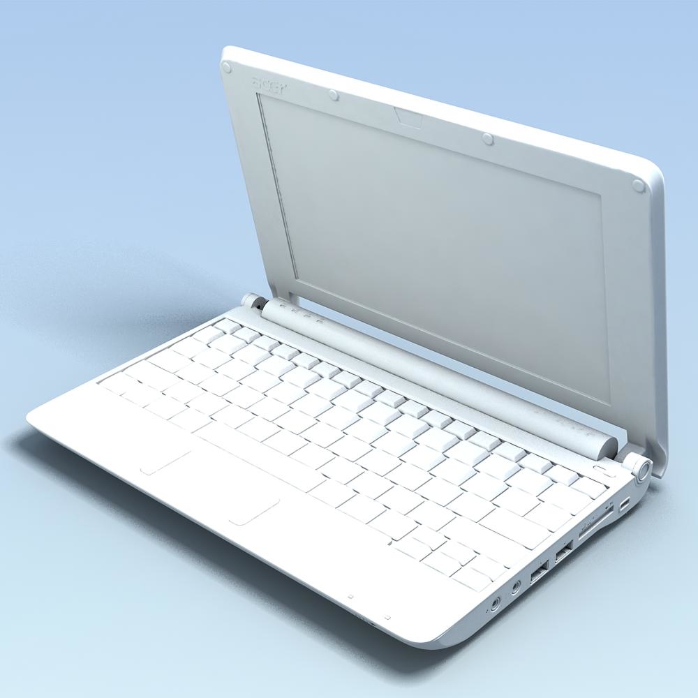 3d model notebook acer aspire aoa150