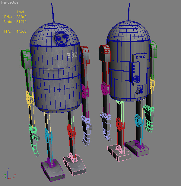 3d tin robot model