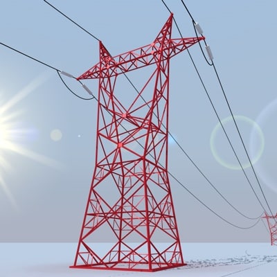 powerline 3d model