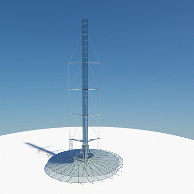 3d solar updraft tower