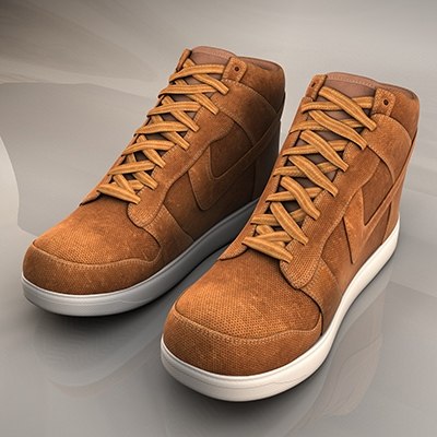 3ds max brown nike boots