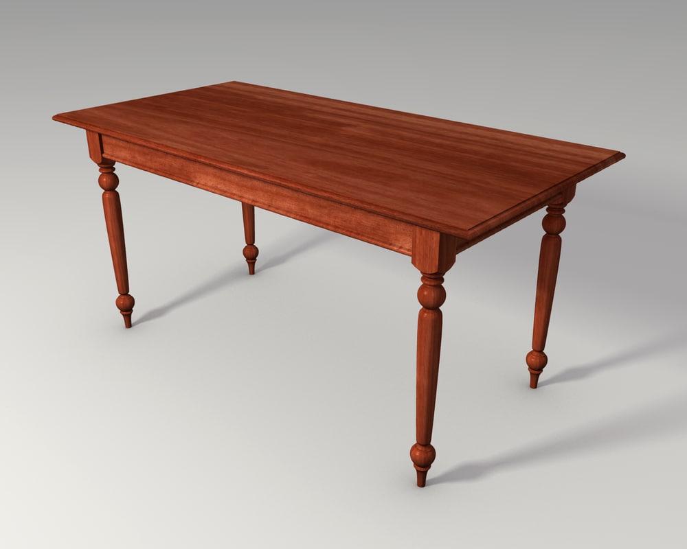 traditional table 3d model