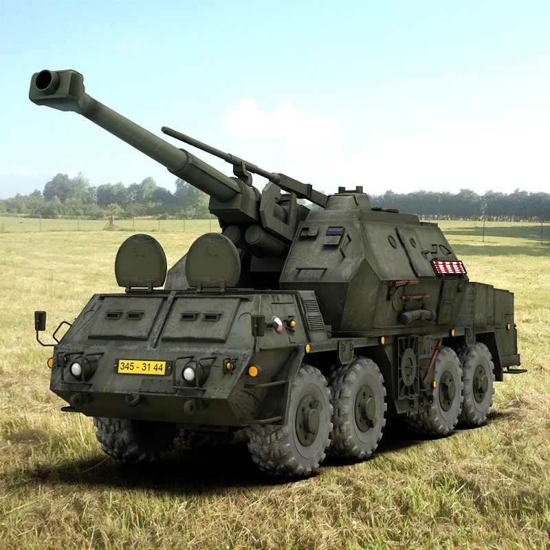 howitzer self propelled gun 3d 3ds