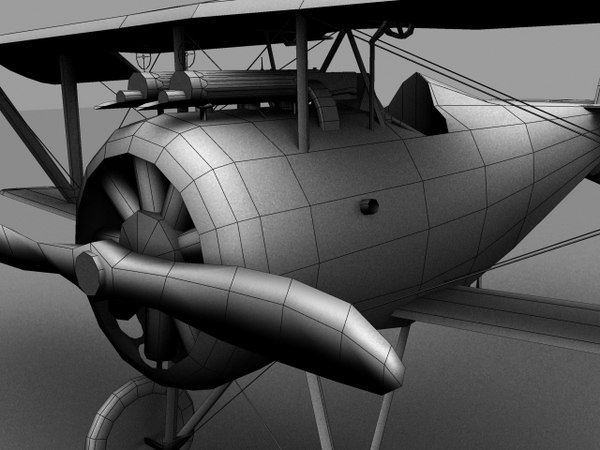nieuport 24 ww1 biplane 3d model
